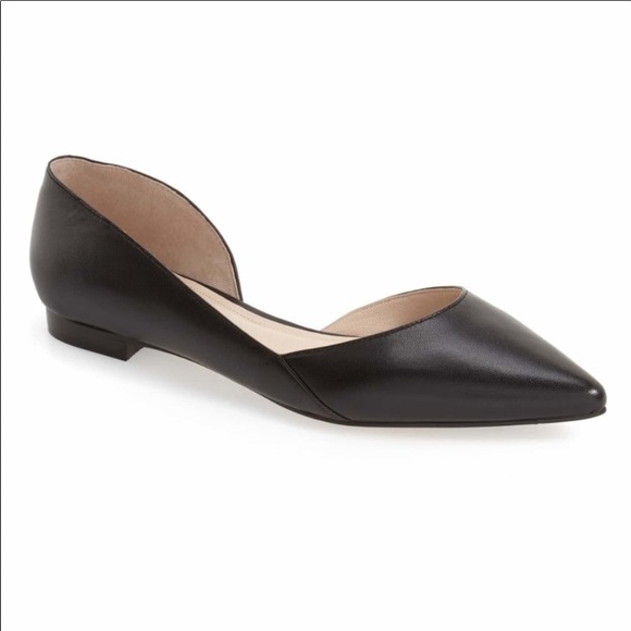 Marc Fisher | Shoes | Marc Fisher Black Leather Half Dorsey Flats ...